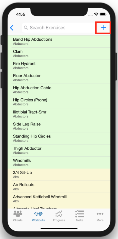 Personal Trainer Workout Creator Improvements