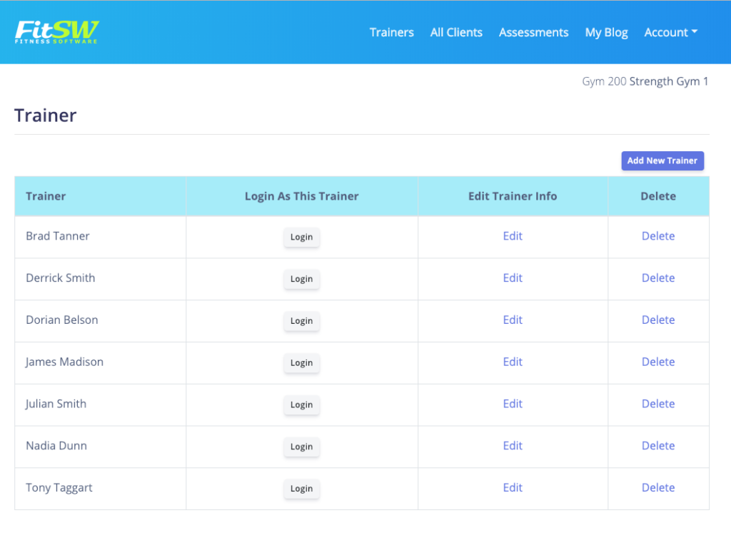 Personal Training Studio Management in Mobile App