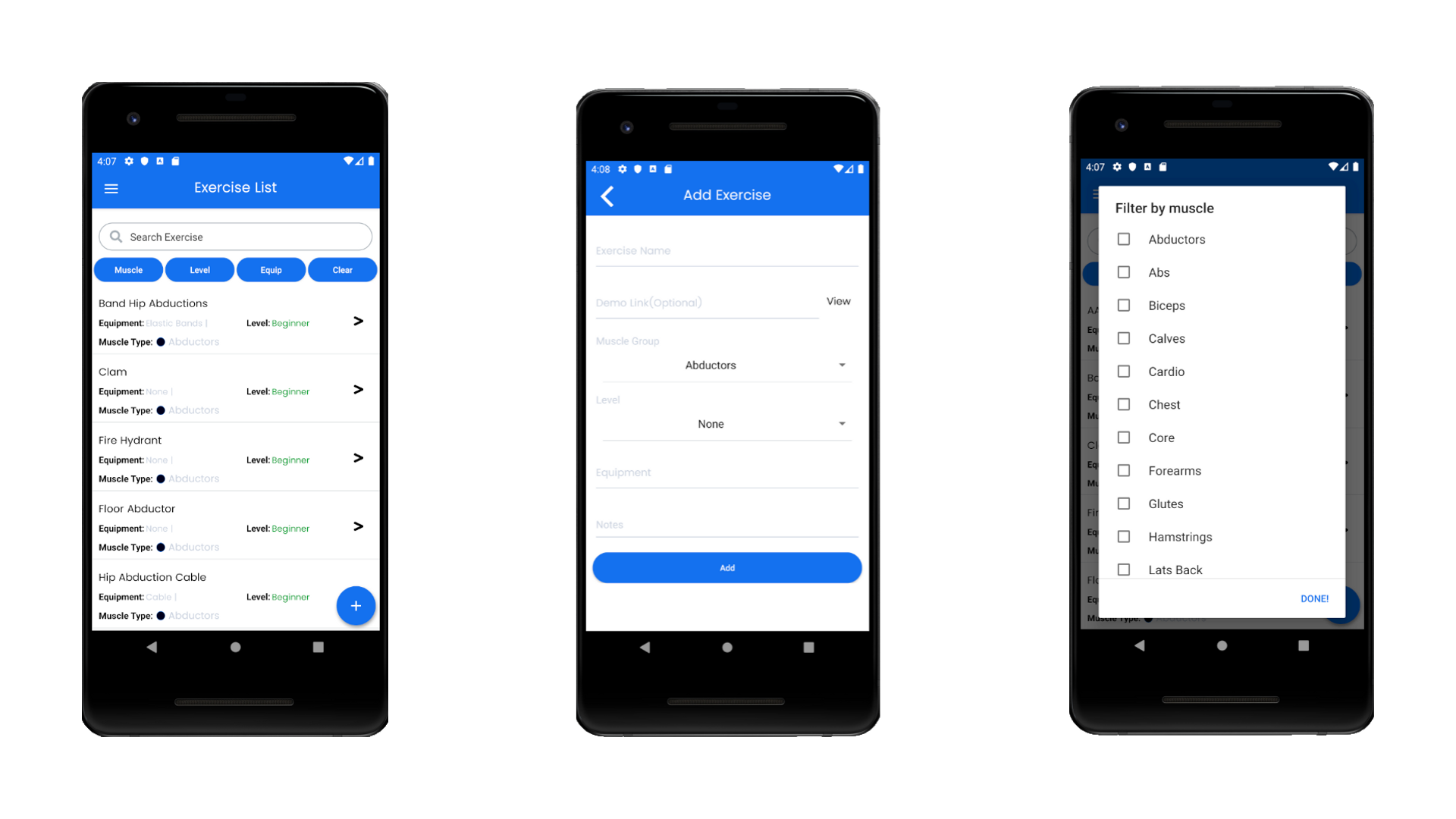 Personal Trainer Android App Design Updates