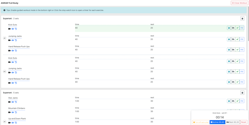 Create Guided Workouts for Your Clients