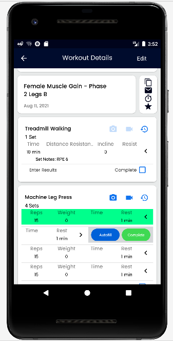 Android App For Coaches Workout Updates