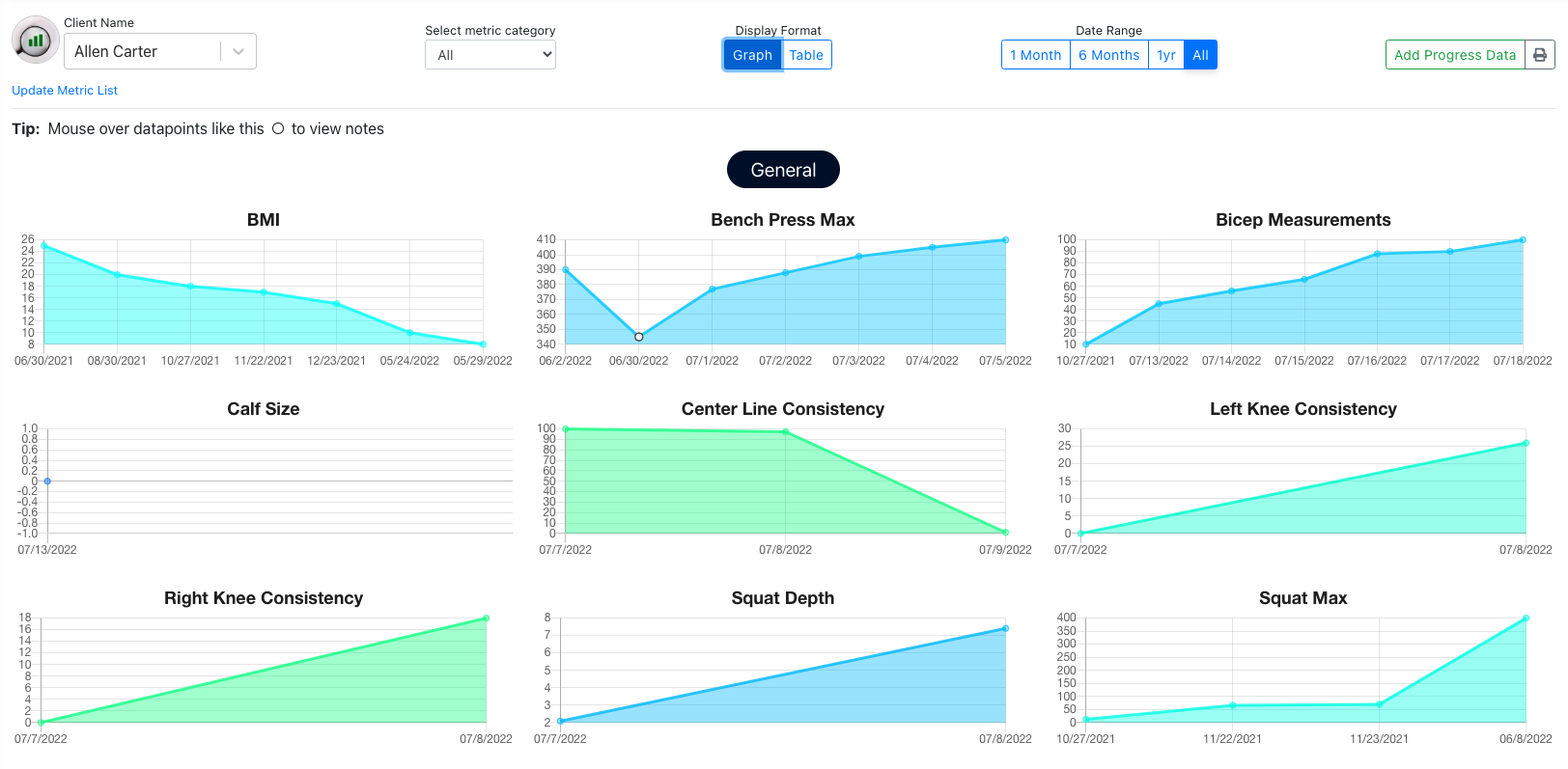 Client Progress Tracking Updates